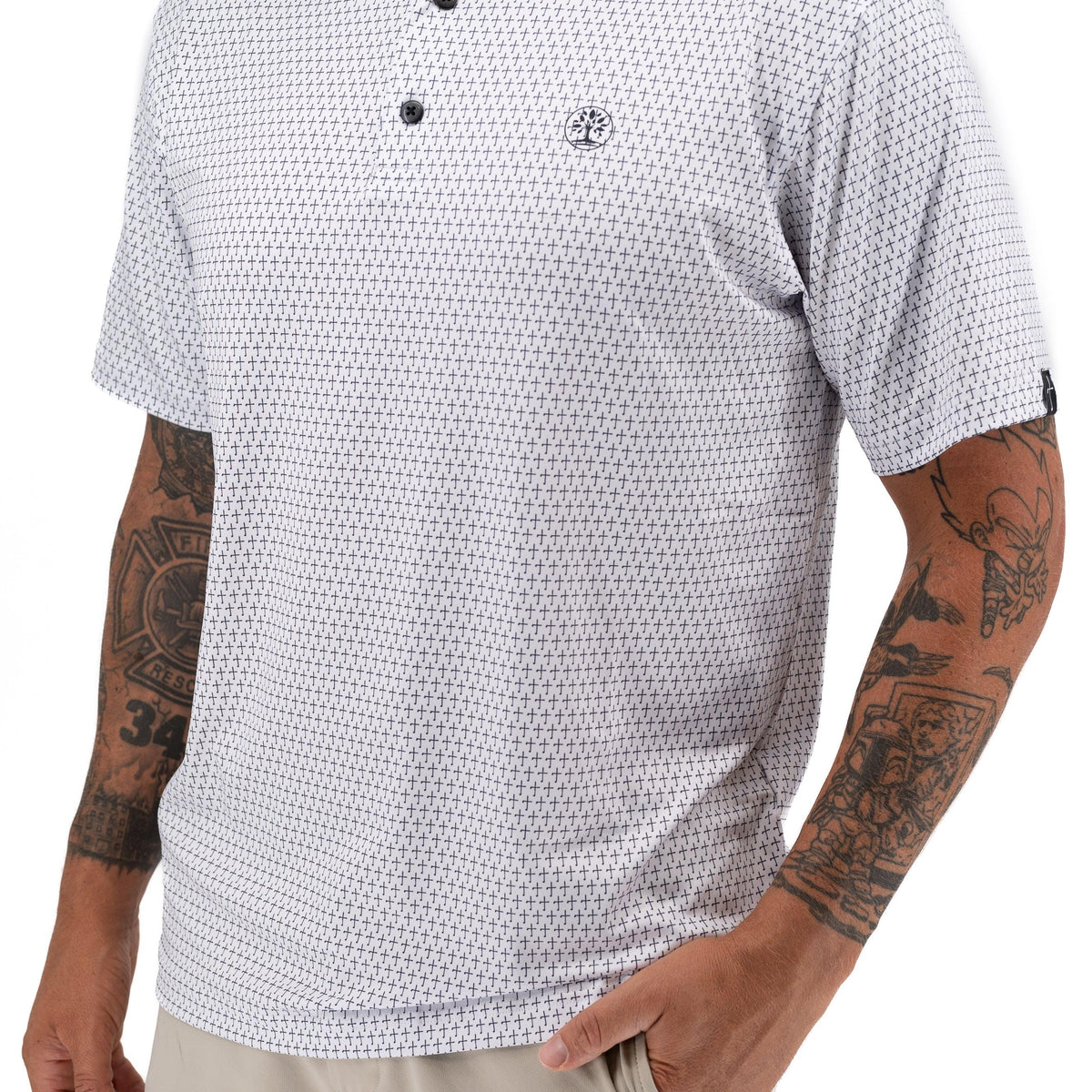 The Cross Christian Golf Polo - Black – Fig Tree Golf